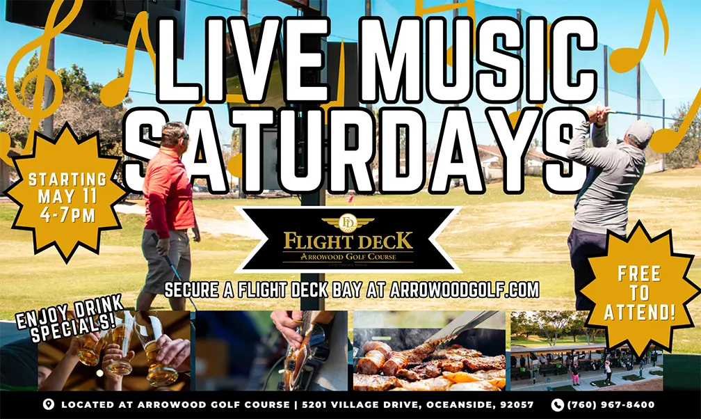 Live Music Saturdays at Flight Deck - Arrowood Golf Course